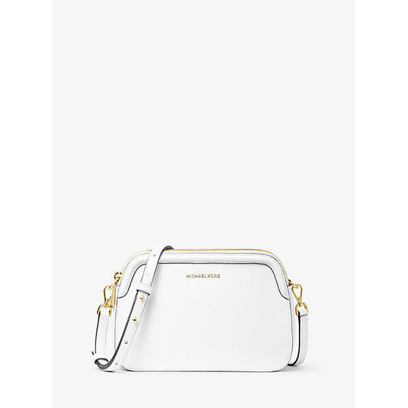 Michael Kors | Bags | Michael Kors Houston Large Crossgrain Leather Crossbody Bag Optic White ...